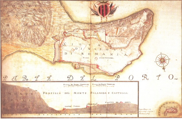 Ενετικός χάρτης του Ναυπλιου, 1700 – Ναύπλιο, Ανάπλι, Ναυπλία, Napoli ...