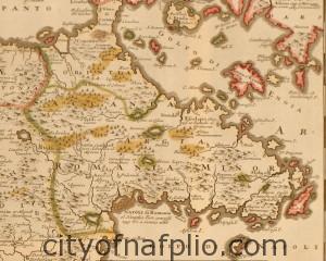 Χάρτες της Αργολίδας απο το 1571 έως το 1713 – Ναύπλιο, Ανάπλι, Ναυπλία ...