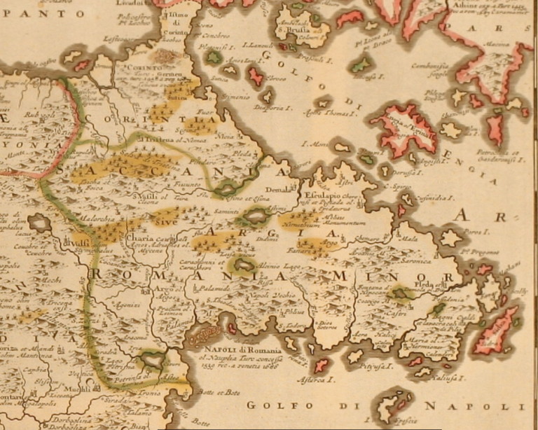 Χάρτες της Αργολίδας απο το 1571 έως το 1713 – Ναύπλιο, Ανάπλι, Ναυπλία ...