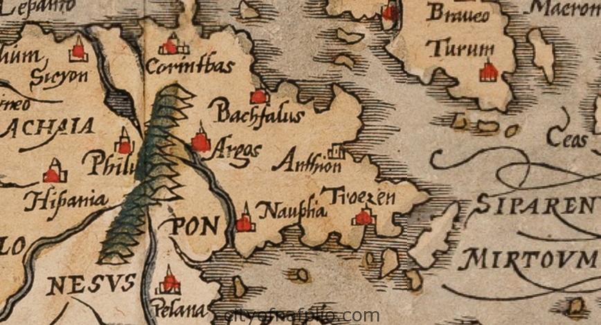 Χάρτες της Αργολίδας απο το 1571 έως το 1713 – Ναύπλιο, Ανάπλι, Ναυπλία ...