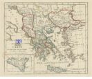 Χάρτης της επανάστασης στην Ελλάδα, 1821 (λεπτομέρεια Πελοπόννησος ...
